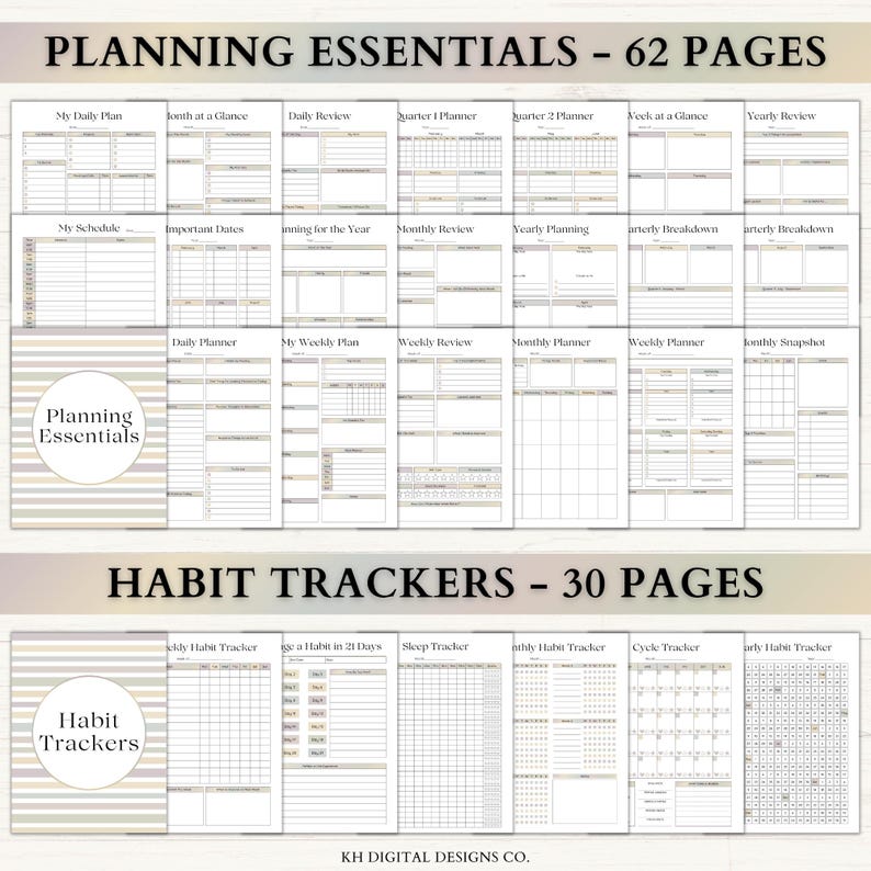 Ultimate Life Planner Printable Bundle | Adhd Productivity Planner ...