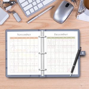 Editable Undated Monthly Calendar | Seasonal Holiday Themed Perpetual ...