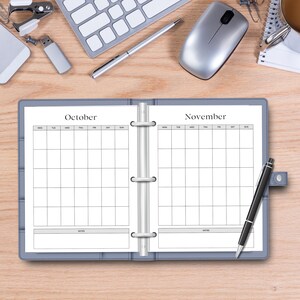 Editable Undated Monthly Calendar | One Page Perpetual Calendar | 12 ...