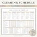 Editable Cleaning Schedule | Adult Chore Chart | Cleaning Planner ...