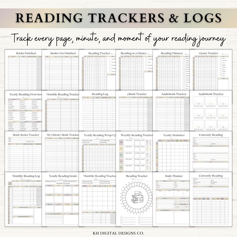 Reading Journal Printable | Book Review Log | Reading Challenge | Book ...