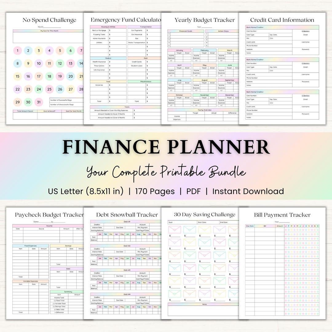 Planificateur financier à imprimer | Classeur de budget pour TDAH ...