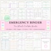 Just in Case Binder Printable, Just in Case Emergency Binder, the ...
