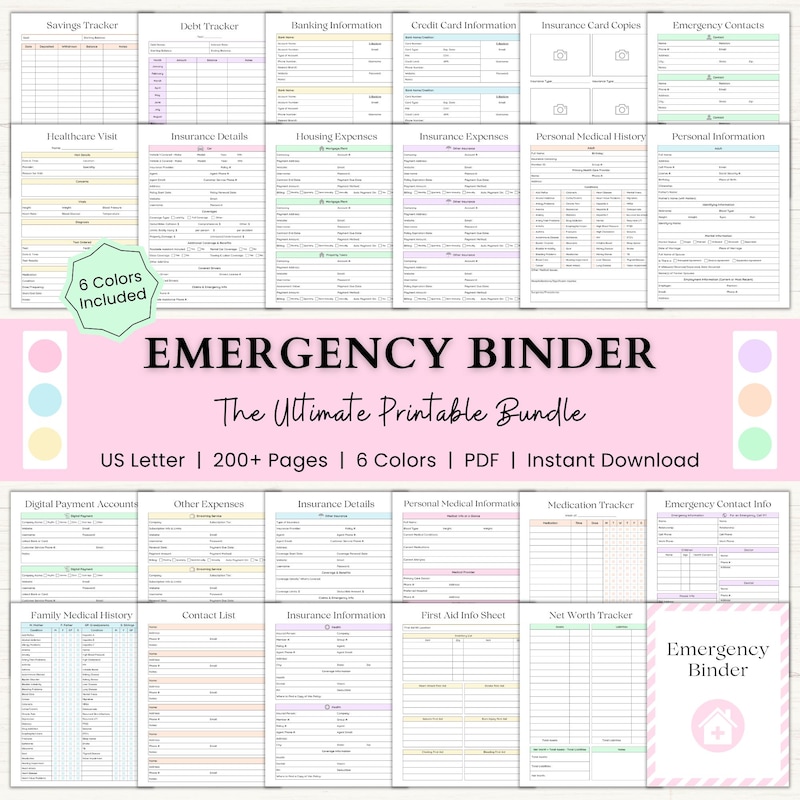 Emergency Binder Medical - Etsy