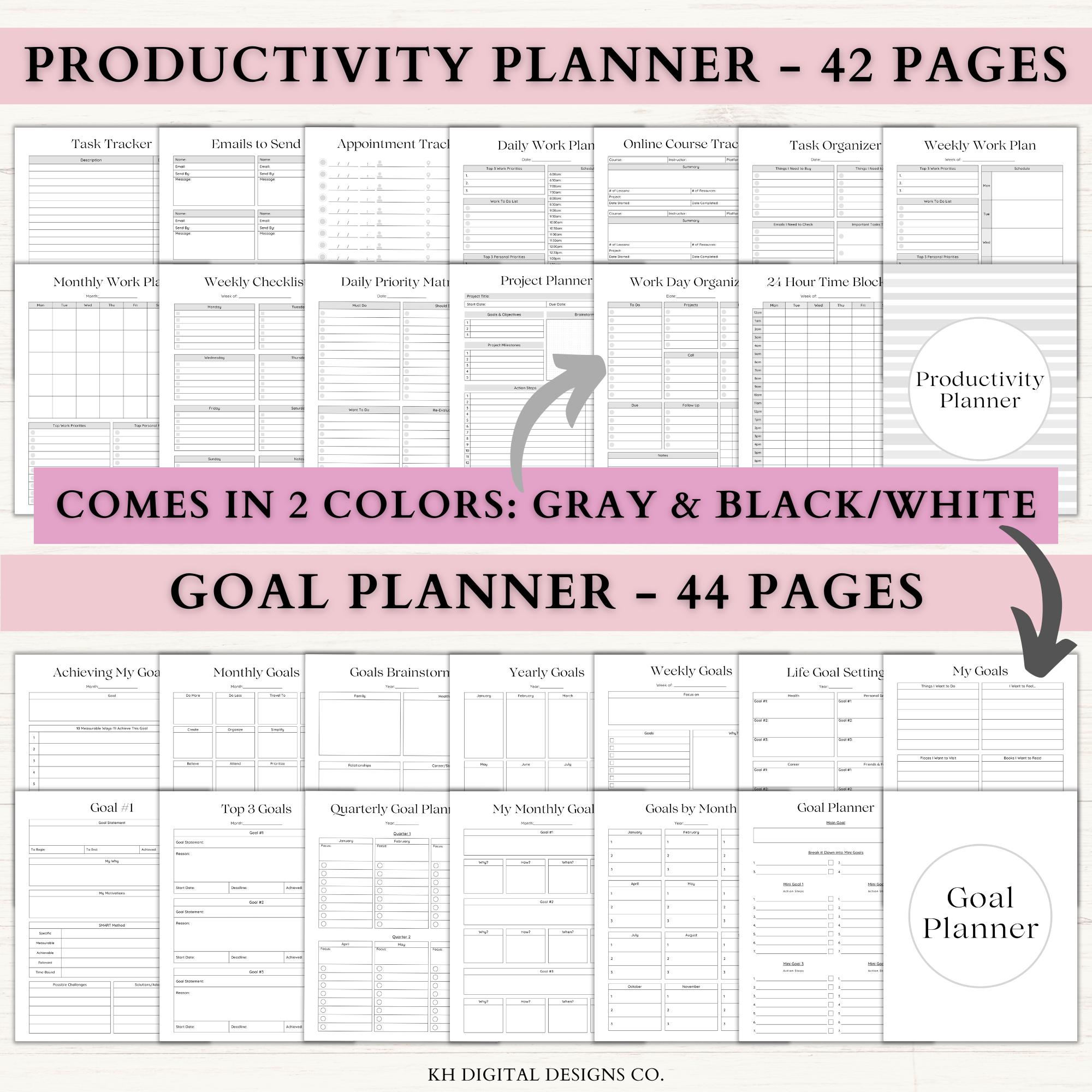 Ultimate Life Planner Printable Bundle | Adhd Productivity Planner ...