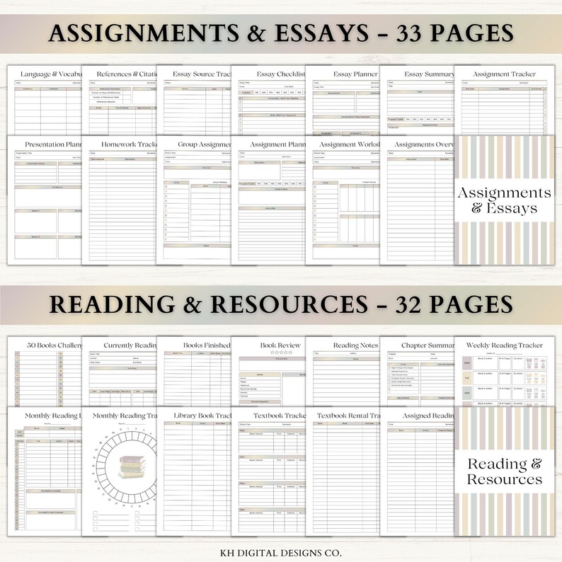 Student Academic Planner Printable | Adhd Back to School Planner ...