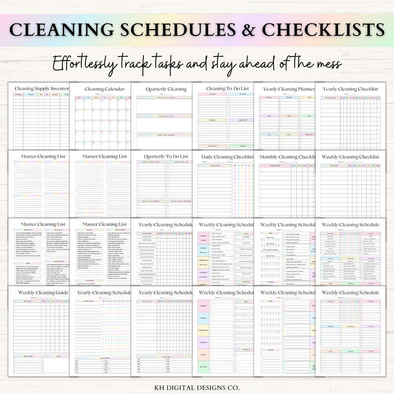 Cleaning Planner Printable | ADHD Cleaning Schedule | Weekly Cleaning ...