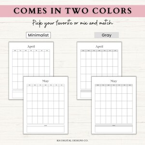 Editable Undated Monthly Calendar | One Page Perpetual Calendar | 12 ...
