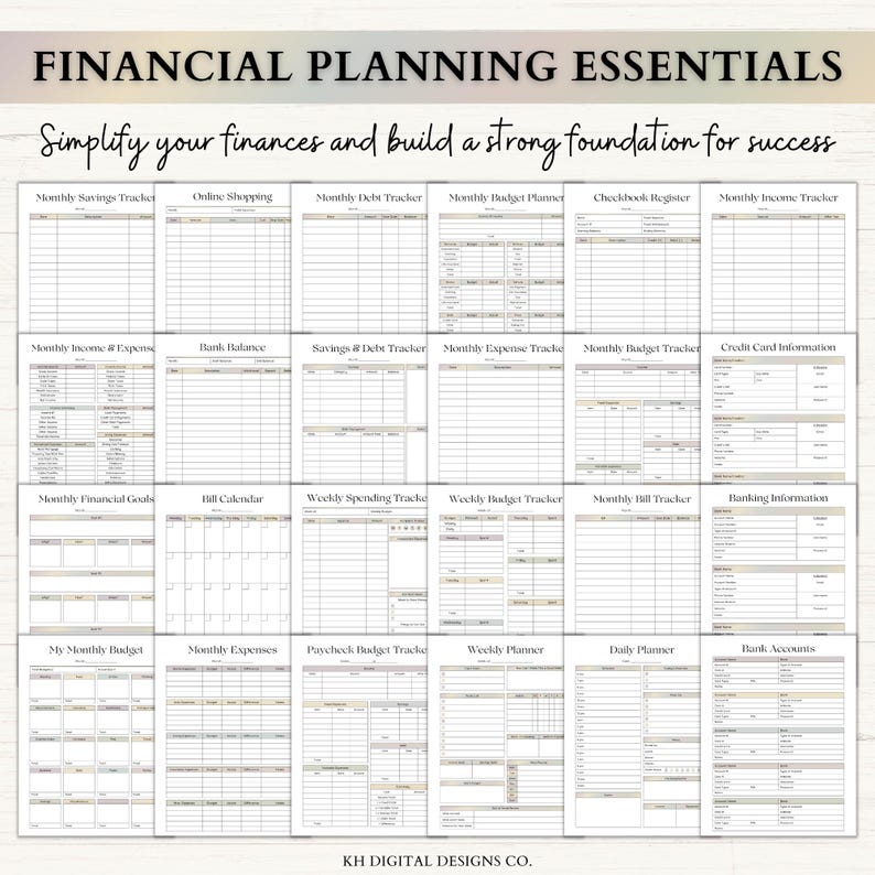 Finance Planner Printable | Beginner Budget Binder | Bill Calendar ...