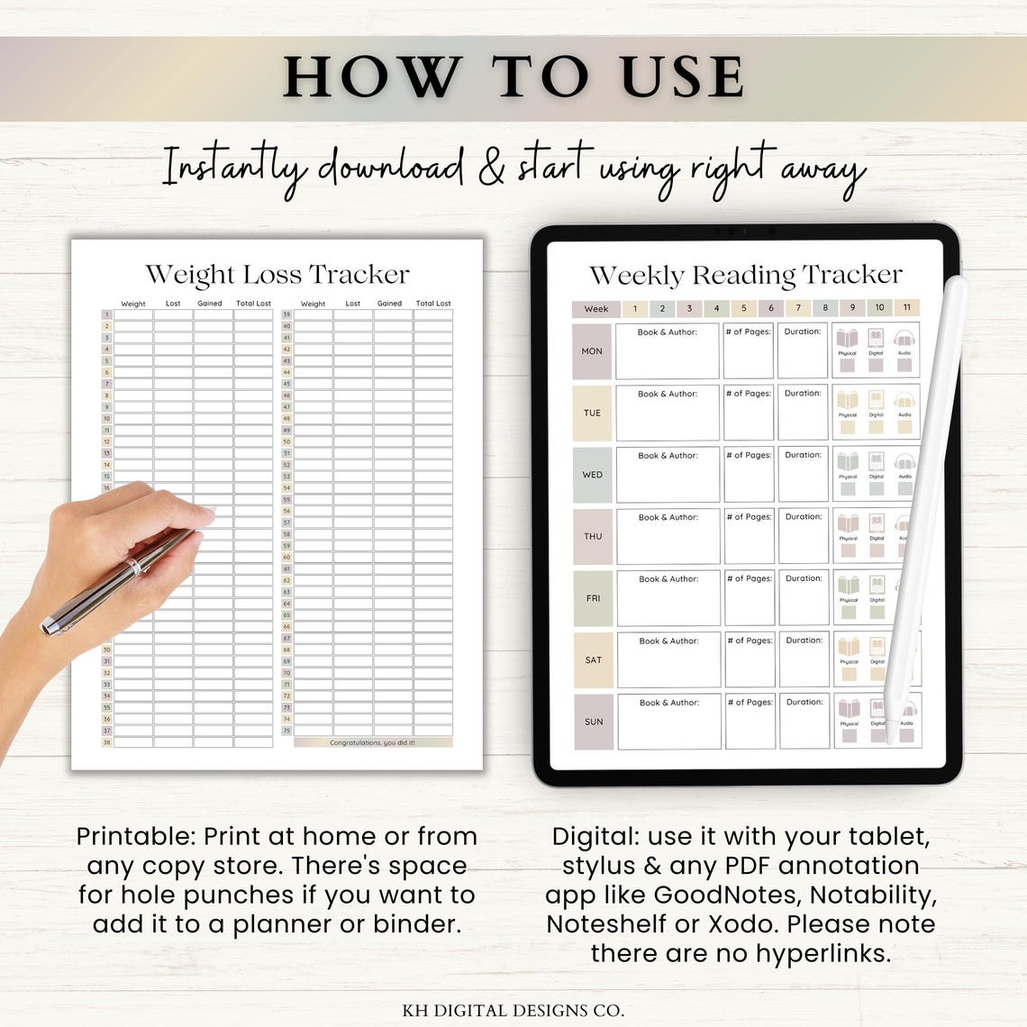 Editable 75 Day Challenge Planner | 75 Soft Challenge Checklist | 75 ...