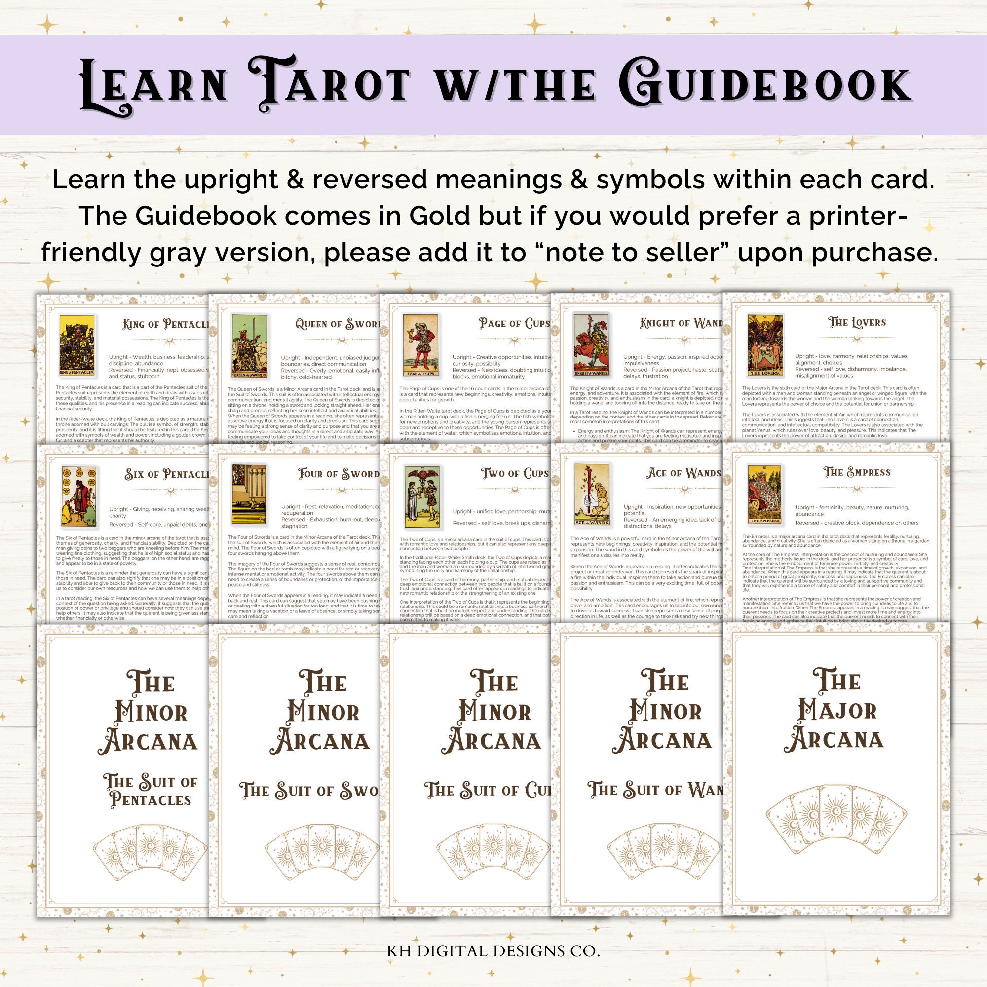 Guided Tarot Journal Printable | Shadow Work Journal | Tarot Planner ...