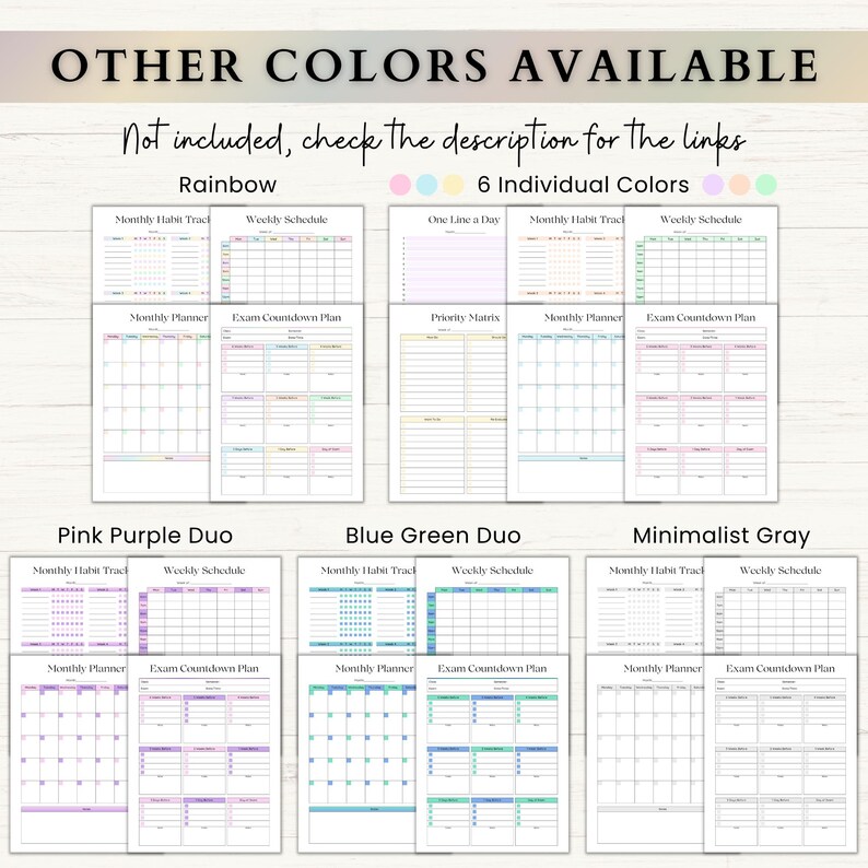 Student Academic Planner Printable | Adhd Back to School Planner ...