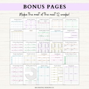 12 Week Productivity Planner | 90 Day Goal Tracker | 12 Week Planner ...