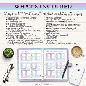 Editable 75 Day Challenge Planner | 75 Soft Printable | 75 Medium ...