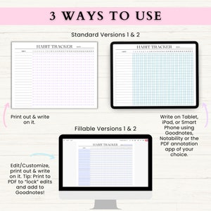 Monthly Habit Tracker Editable Printable | Gym Habit Tracker | Digital ...