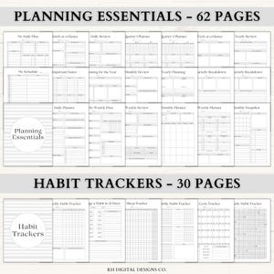 Ultimate Life Planner Printable Bundle – Productivity, Self-care ...