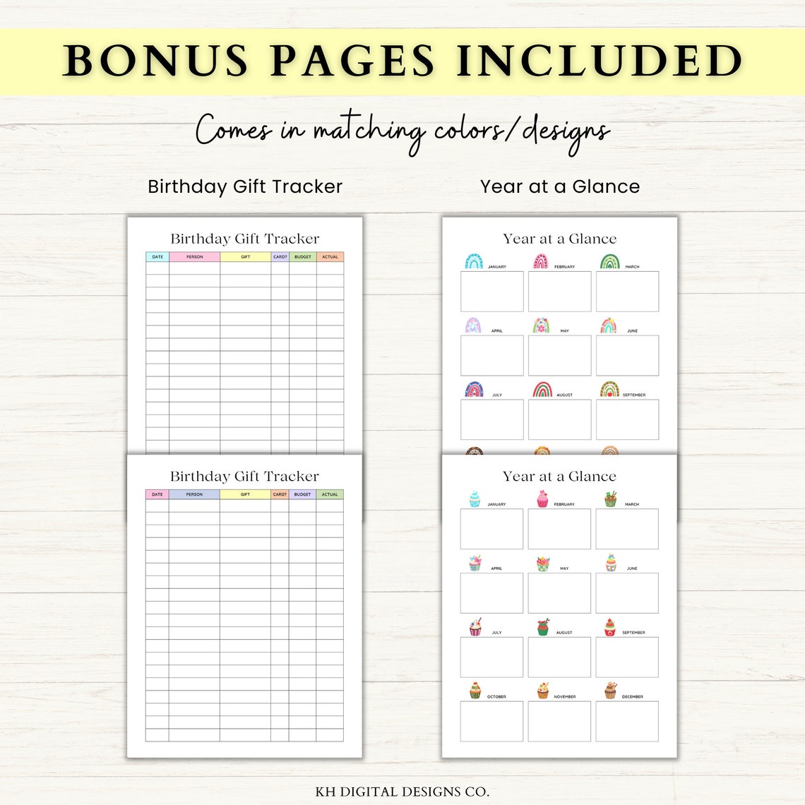 Editable Birthday Tracker Template | Birthday Planner Printable ...
