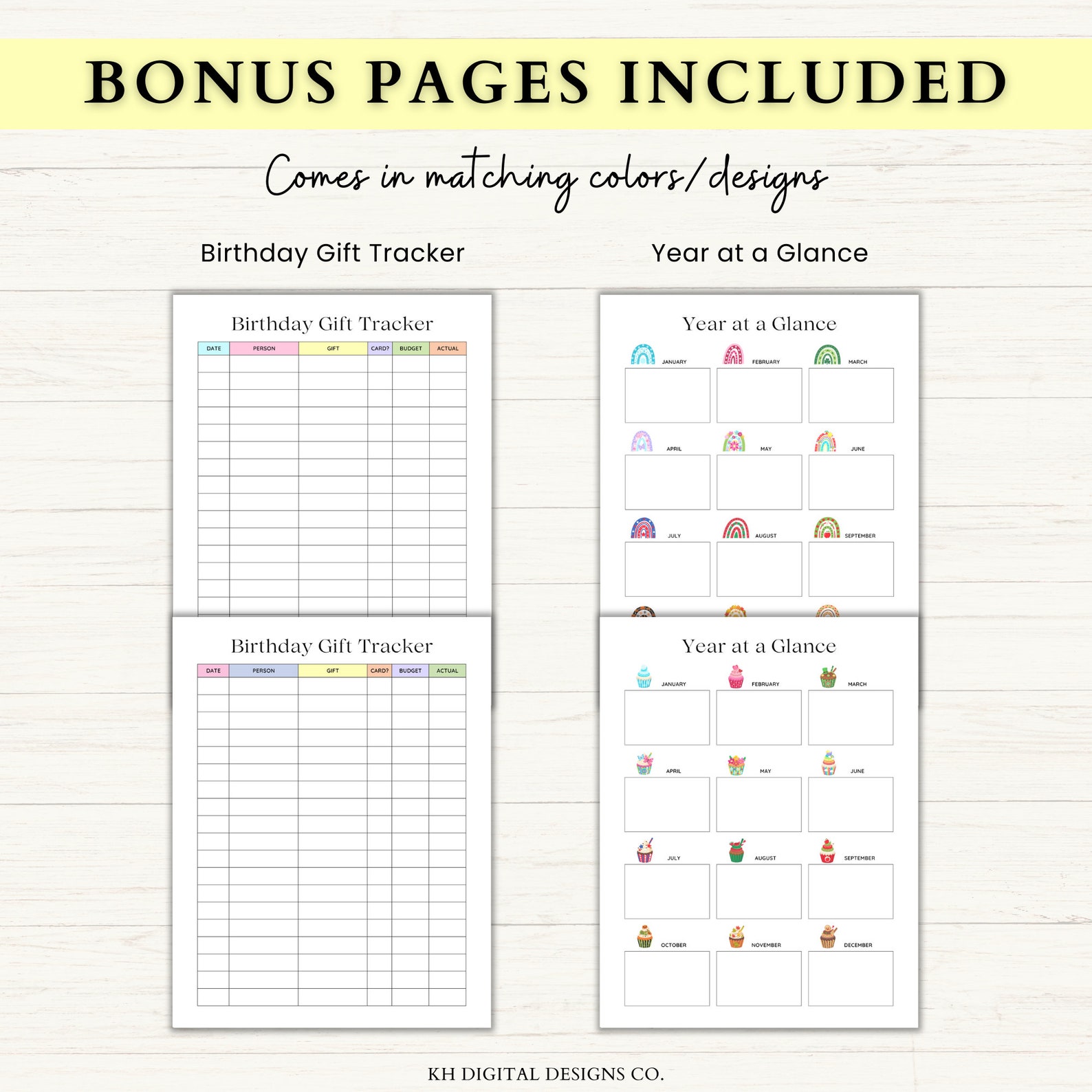 Editable Birthday Tracker Template | Birthday Planner Printable ...