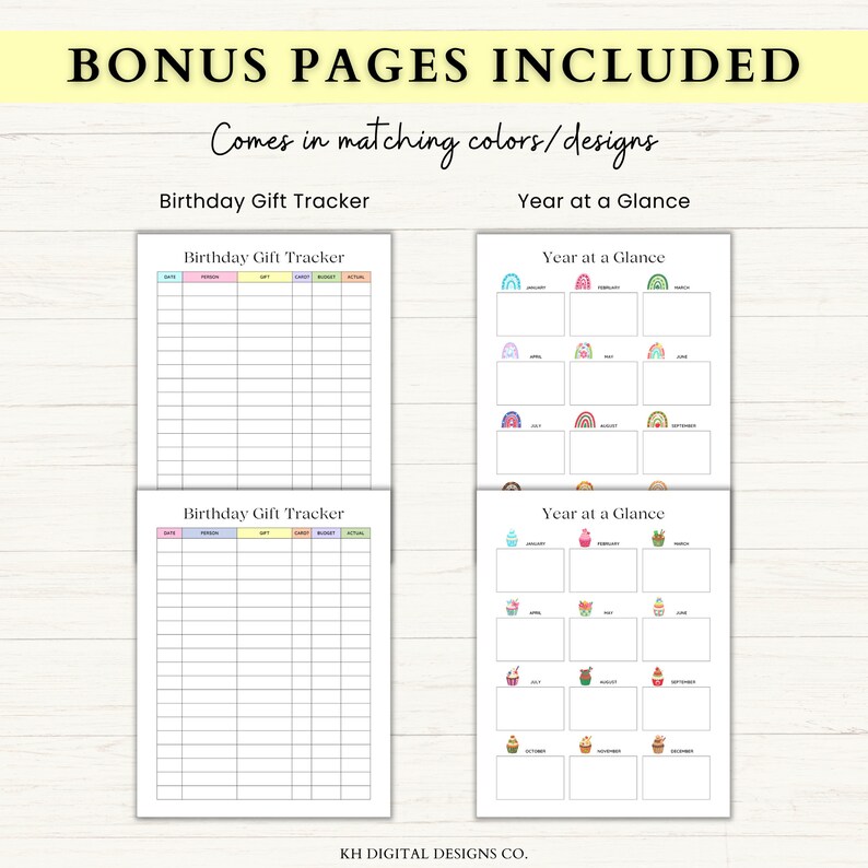 Editable Birthday Tracker Template | Birthday Planner Printable ...