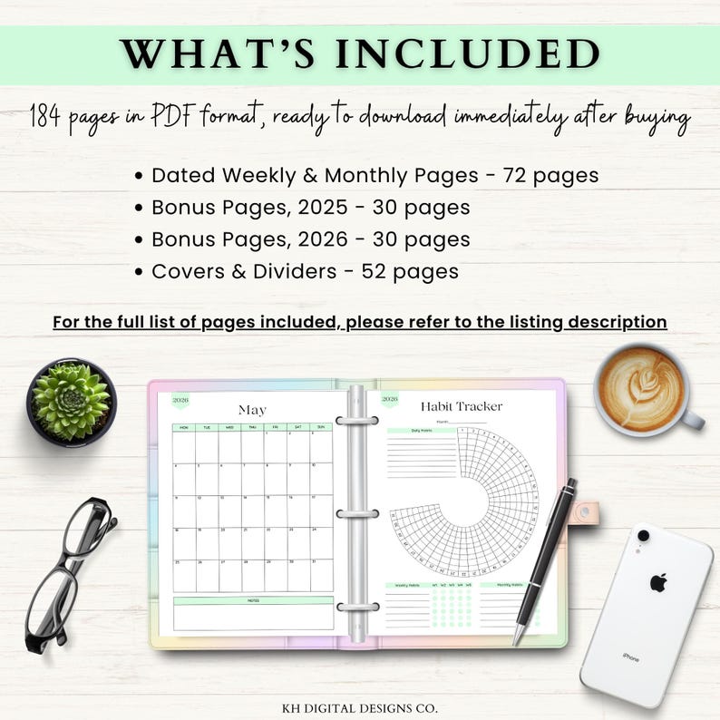 2025-2026 Academic Planner | Weekly Dated Planner | Academic Calendar ...