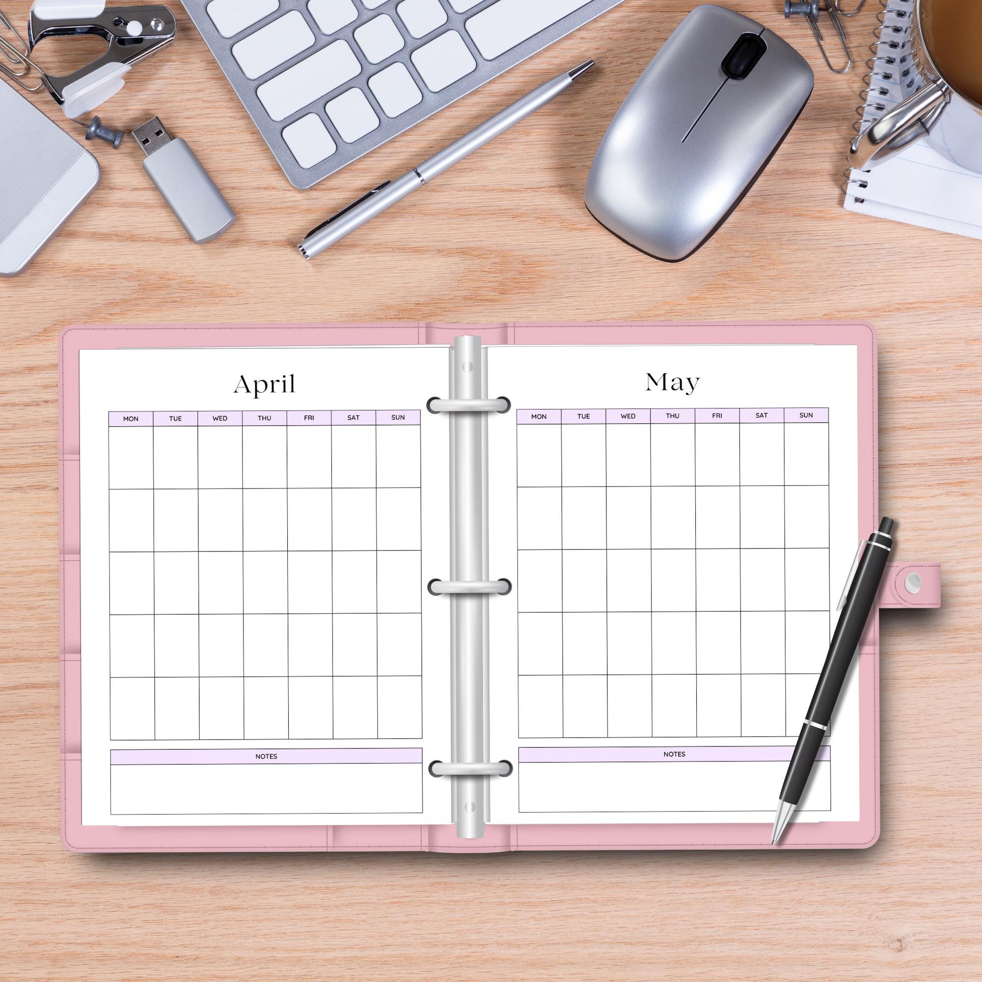 Editable Undated Monthly Calendar | Perpetual Calendar Template | 12 ...