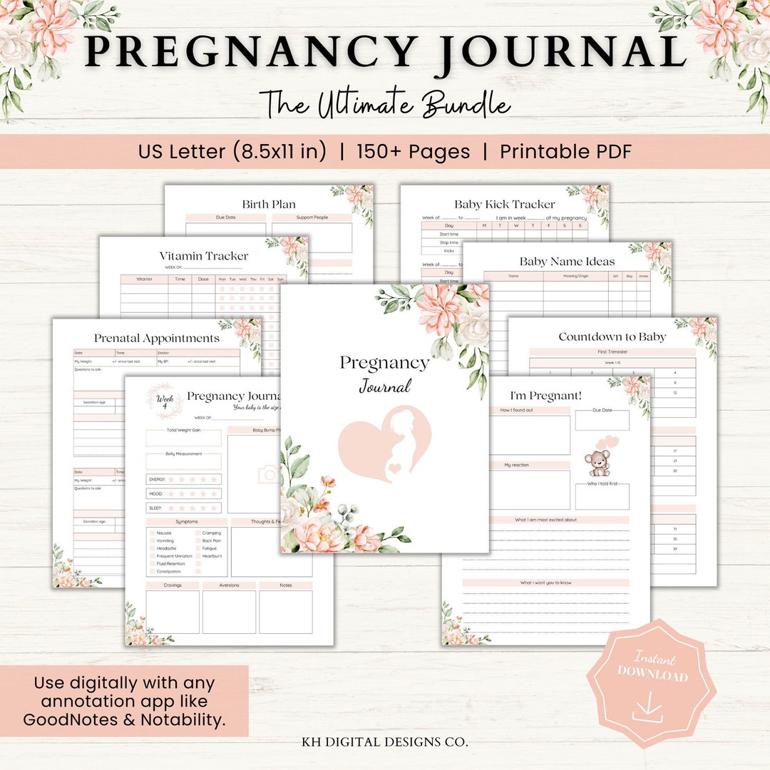 Pregnancy Journal Printable Printable Pregnancy Planner Pregnancy ...
