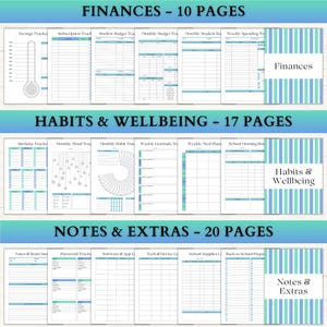 Student Academic Planner Printable | Adhd Back to School Planner ...