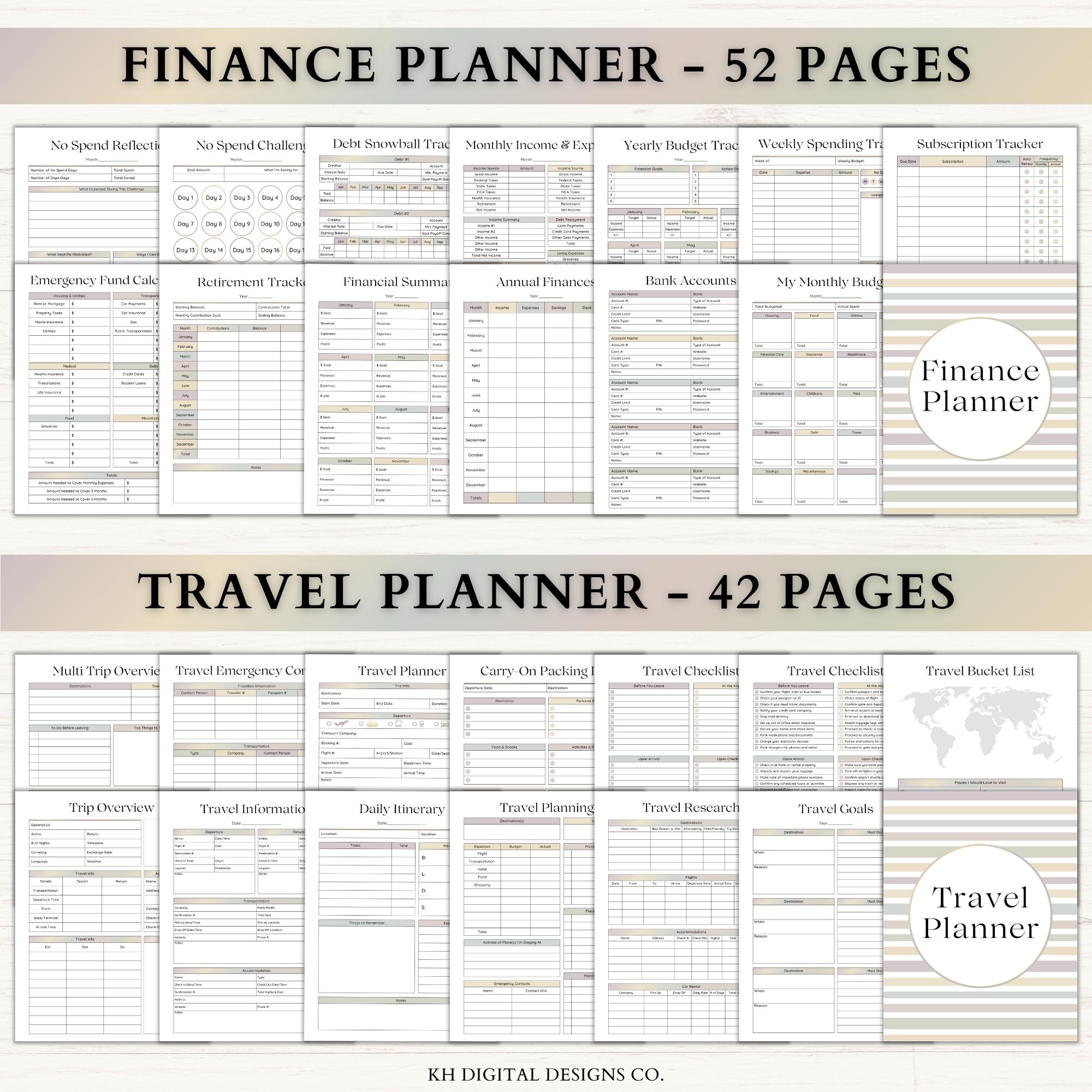 Ultimate Life Planner Printable Bundle Adhd Productivity Planner Habit ...