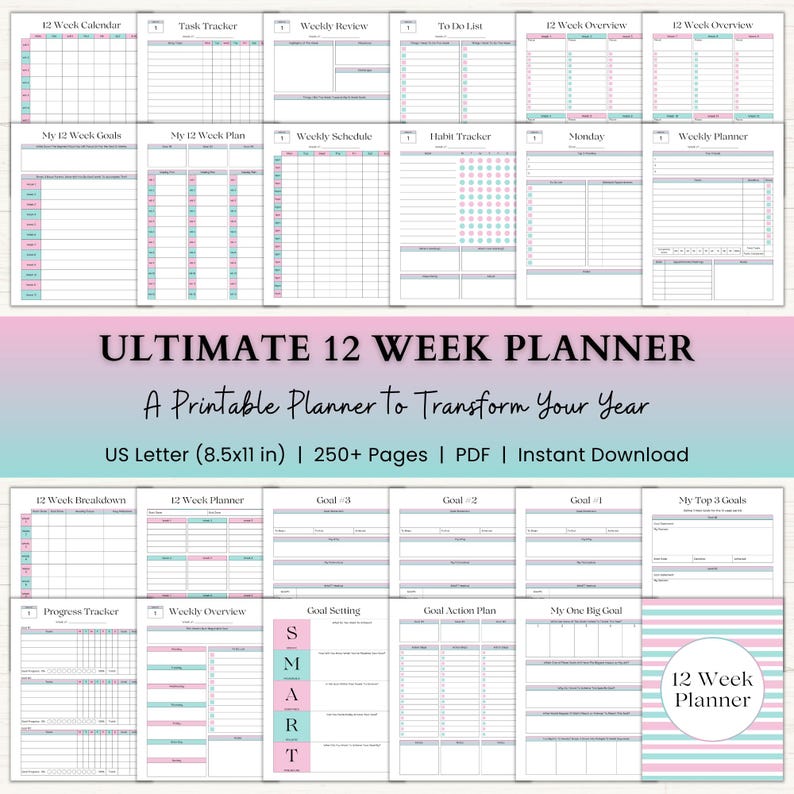 12 Week Planner Printable: Transform Your Next 12 Weeks With ...