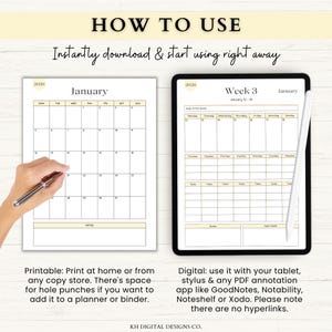 2025-2026 Academic Planner | Weekly Dated Planner | Academic Calendar ...