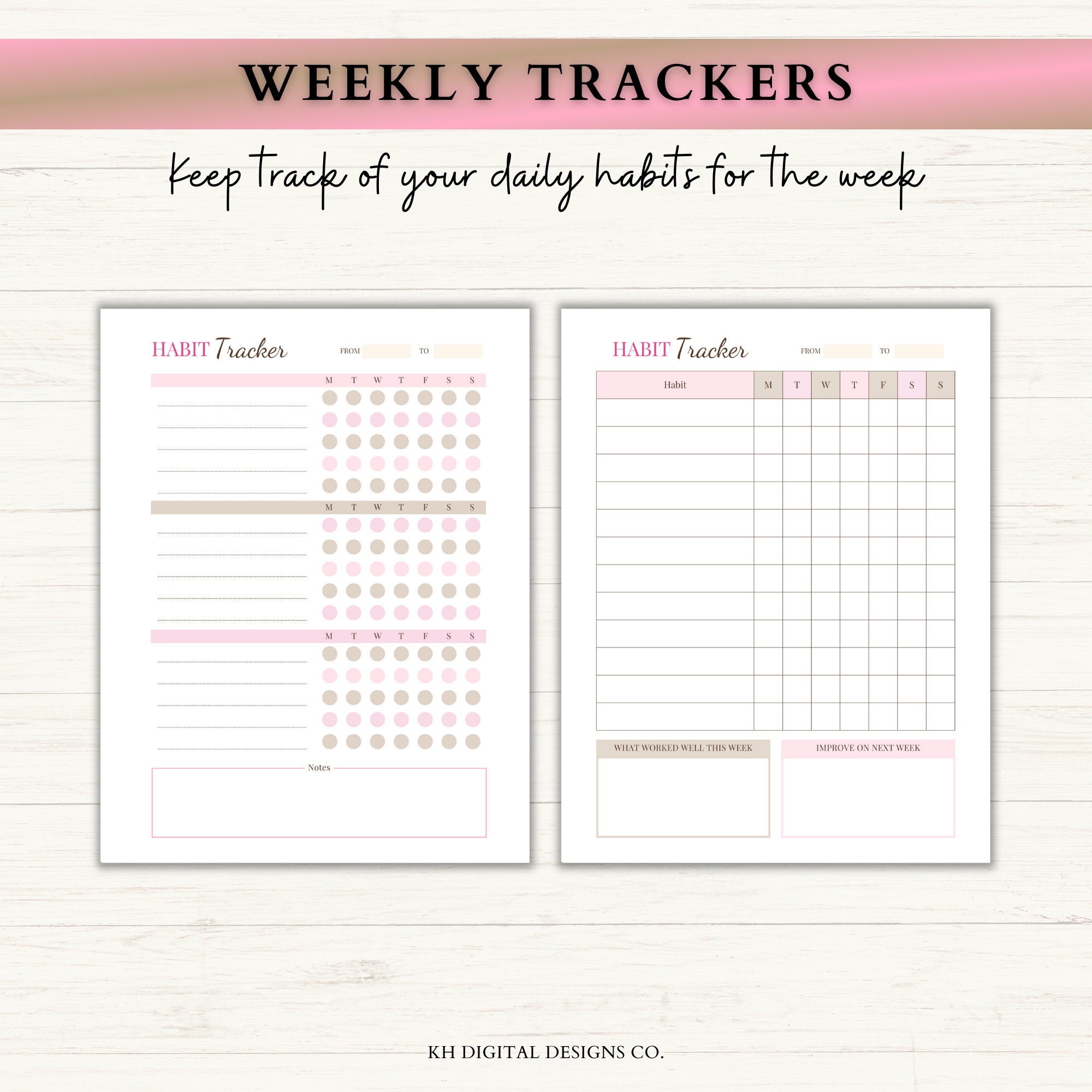 Habit Tracker Printable for Adults - Etsy