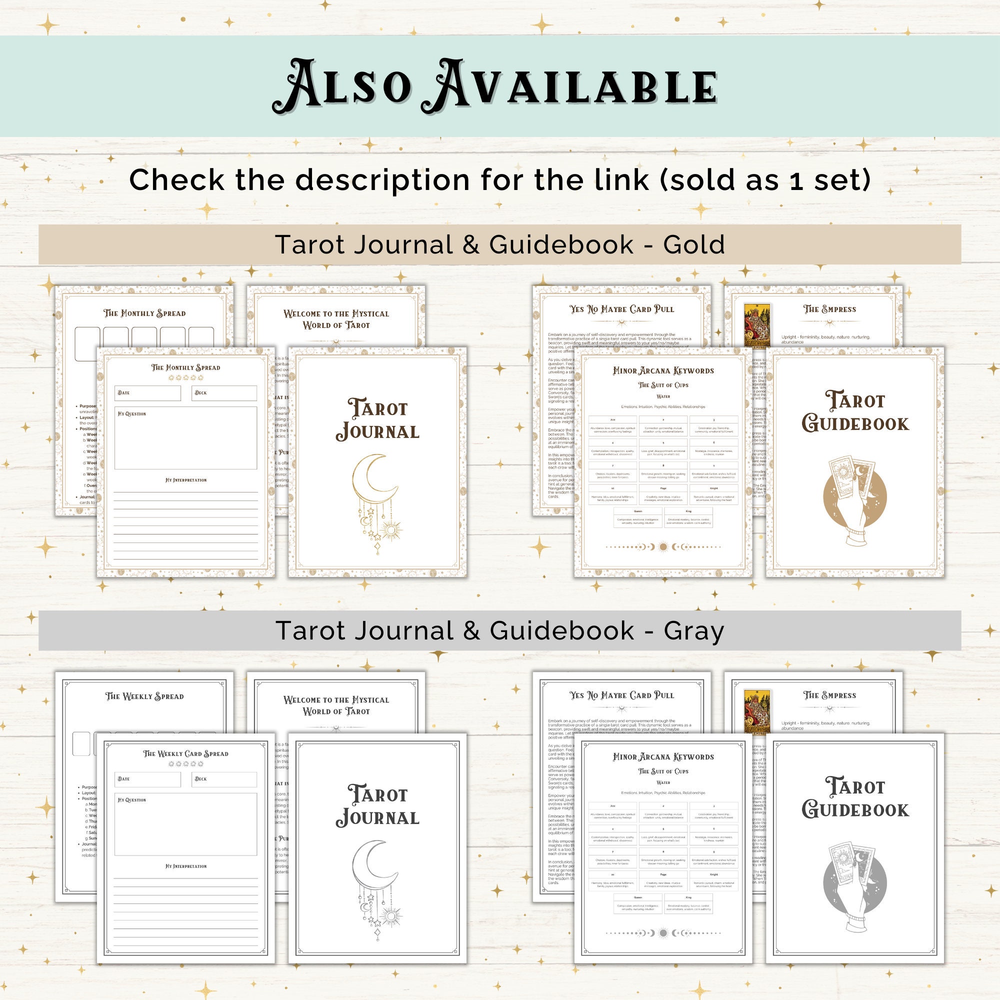 Guided Tarot Journal Printable | Shadow Work Journal | Tarot Planner ...