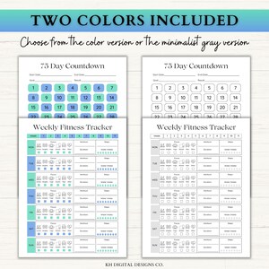 Editable 75 Day Challenge Planner | 75 Soft Printable | 75 Medium ...