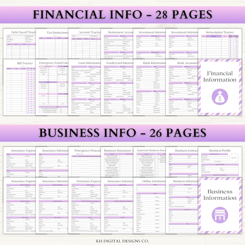 Emergency Binder Printable | End of Life Planner | Household Family ...