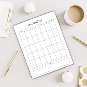Editable Undated Monthly Calendar | One Page Perpetual Calendar | 12 ...