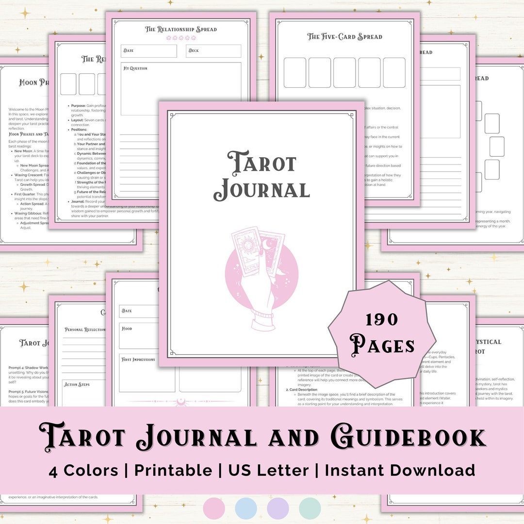 Guided Tarot Journal Printable | Shadow Work Journal | Tarot Planner ...
