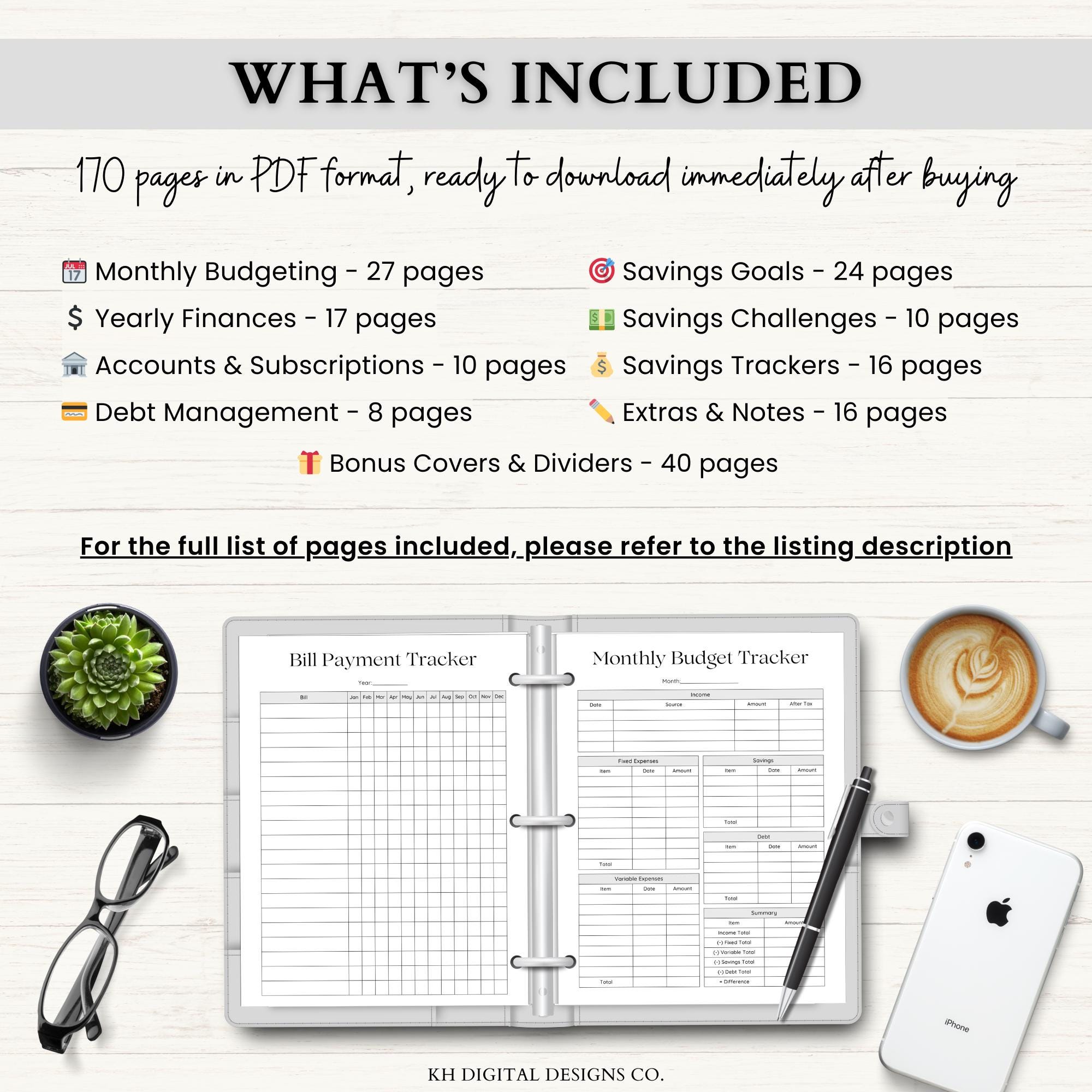 Finance Planner Printable | Adhd Budget Binder | Income & Spending ...