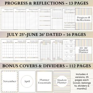 Student Academic Planner Printable | Adhd Back to School Planner ...