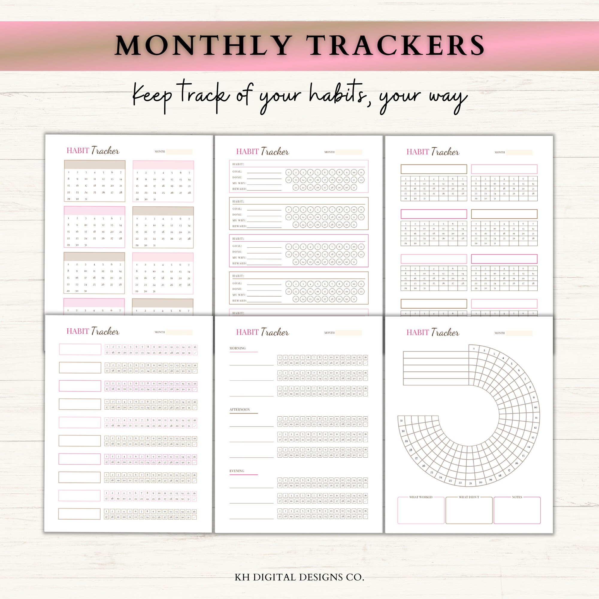 Habit Tracker Printable Weekly Wellness Tracker Self Care - Etsy