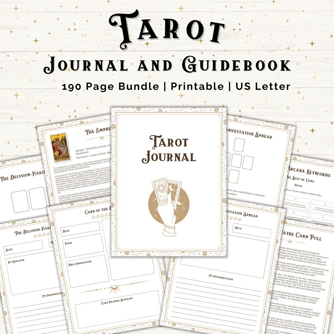 Guided Tarot Journal Printable | Shadow Work Journal | Tarot Reading ...