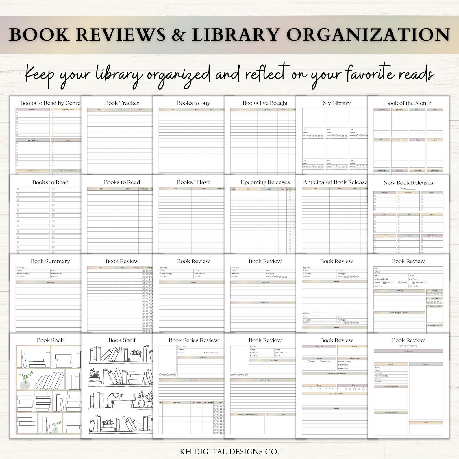 Reading Journal Printable | Book Review Log | Reading Challenge | Book ...