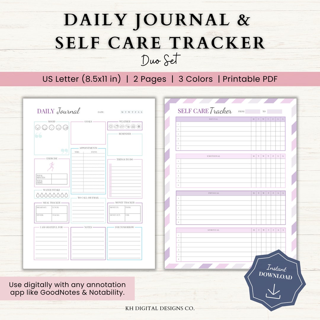 Daily Journal Self Care Tracker Good Notes Planner Manifestation ...