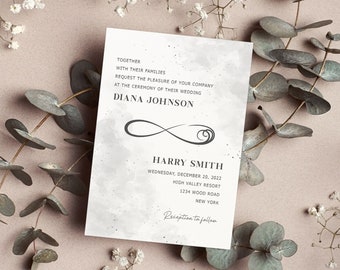 Infinity Symbol Wedding Invitation - Etsy