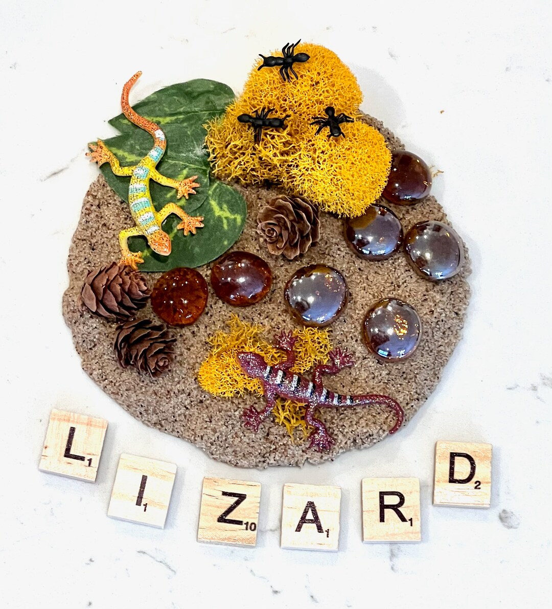 Reptile Sensory Bin Lizard Sensory Kit Kids Sensory Toys Kinetic Sand ...