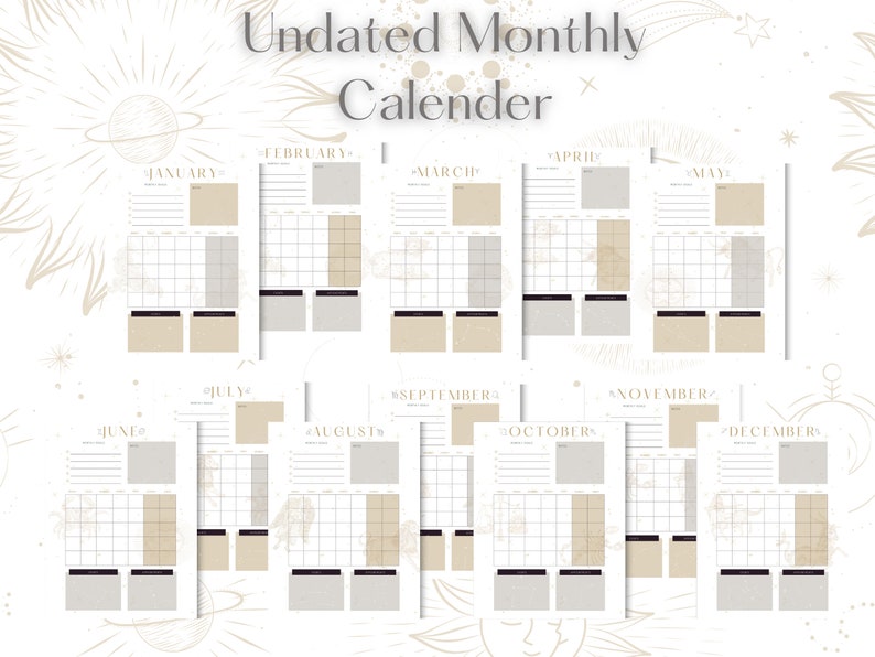 Horoscope Planner PDF , Printable Calendar Template, Printable Life ...