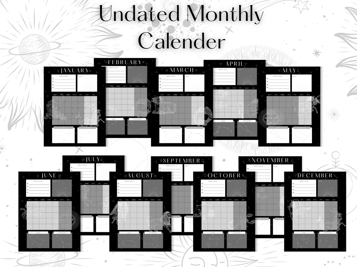 Horoscope Planner PDF , Printable Calendar Template, Printable Life ...