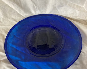 Blue Glass Dinner Plates - Etsy
