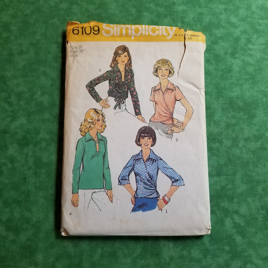 Simplicity 6109 CUT Printed Pattern - Misses' Blouse, Misses' Shirt ...