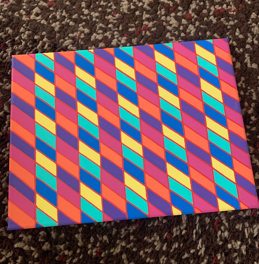 Original Multi Colored Acrylic Painting - Etsy