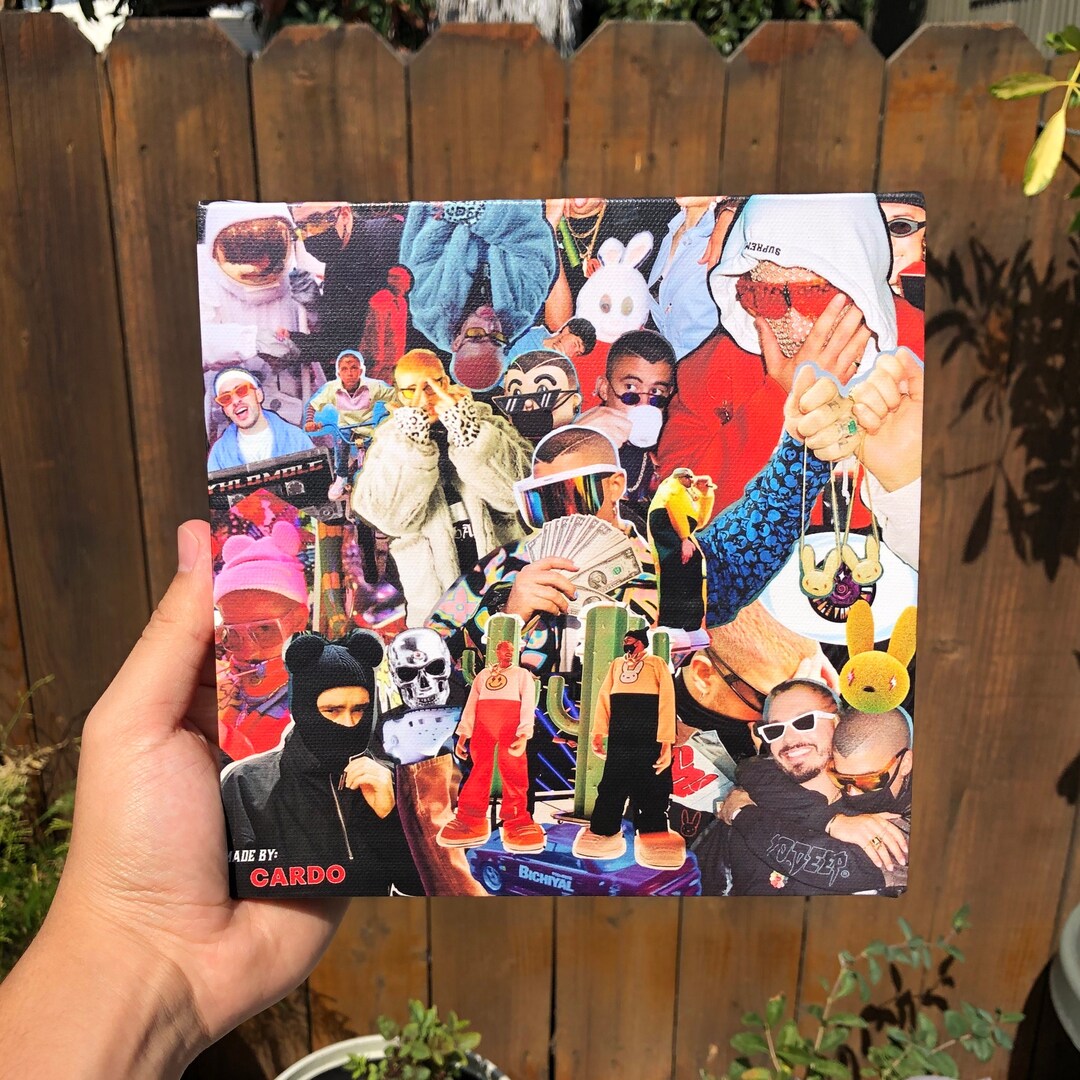 Bad Bunny Canvas Artwork (custom Design!) - Etsy